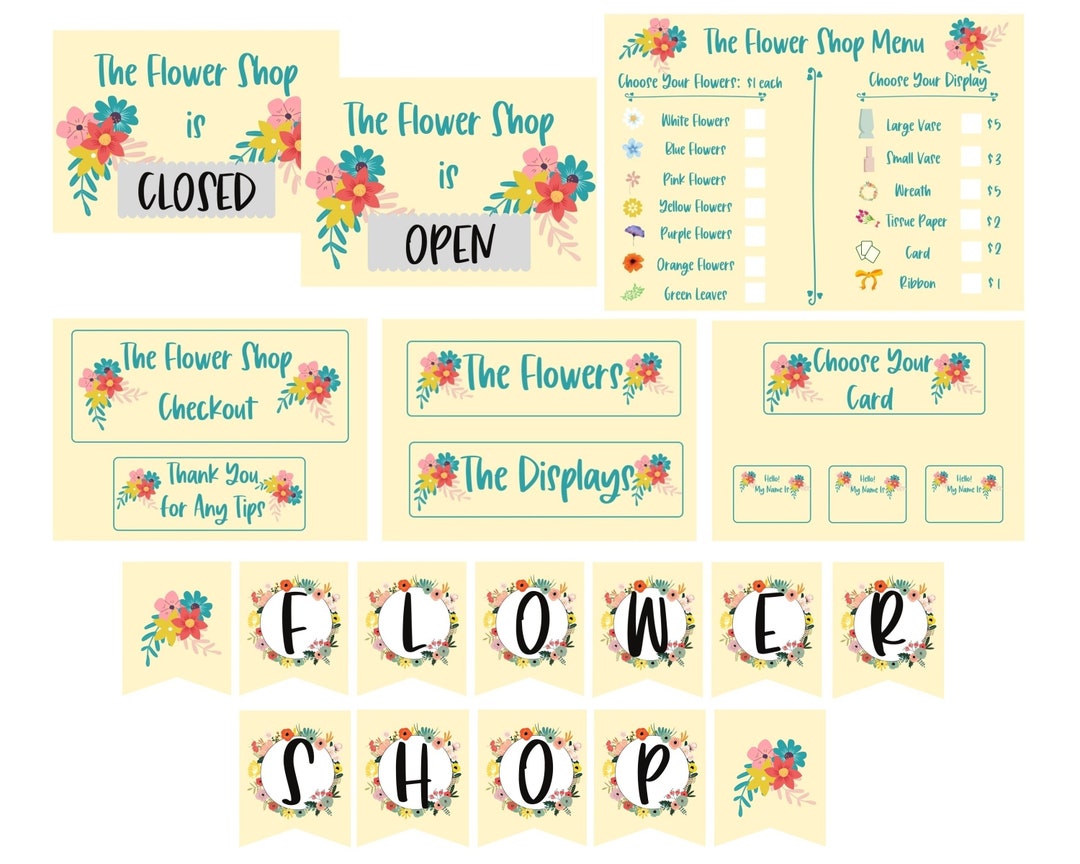 Flower Shop Play, Dramatic Play, Flower Market, Florist Pretend Play ...
