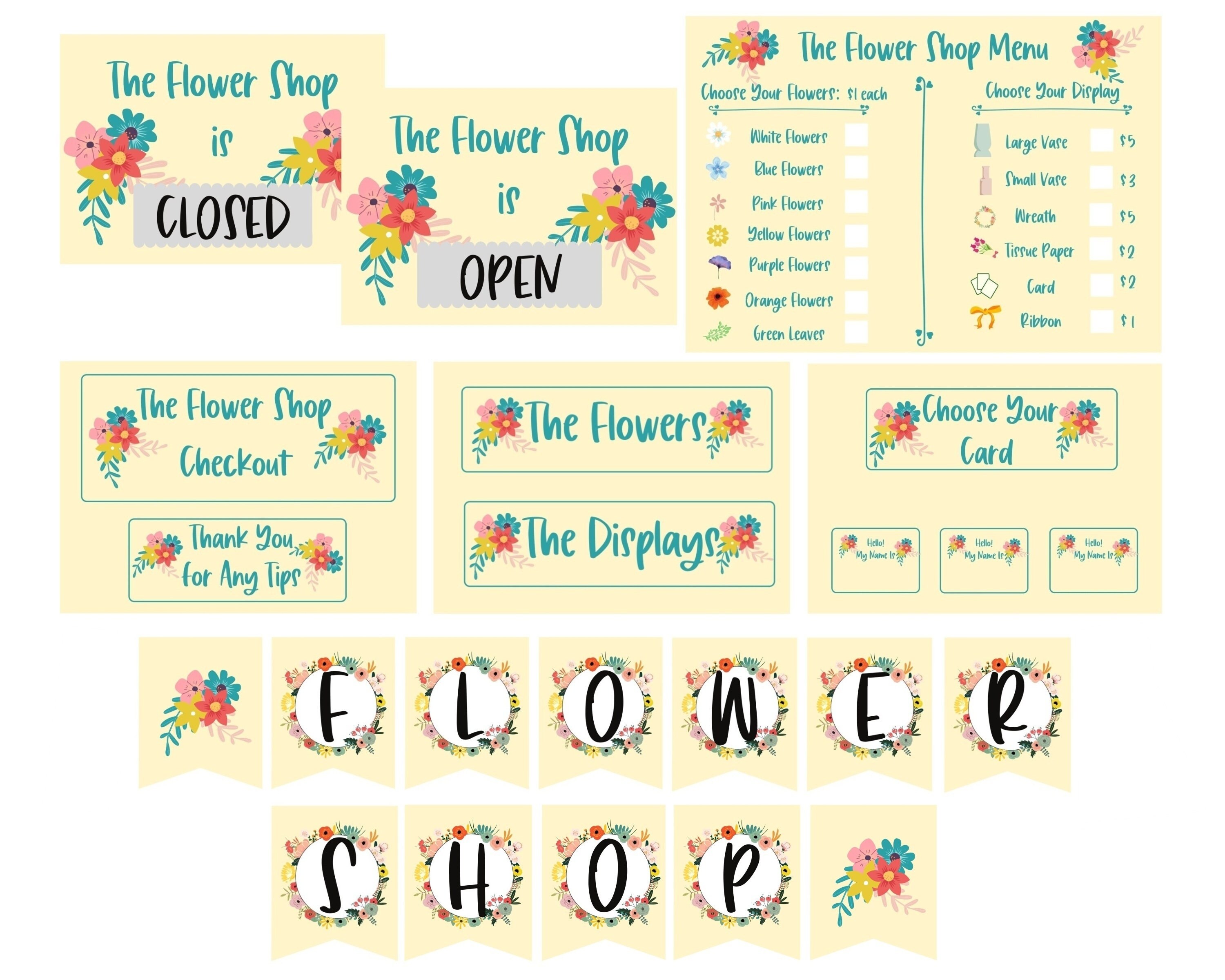 Flower Shop Play, Dramatic Play, Flower Market, Florist Pretend Play ...