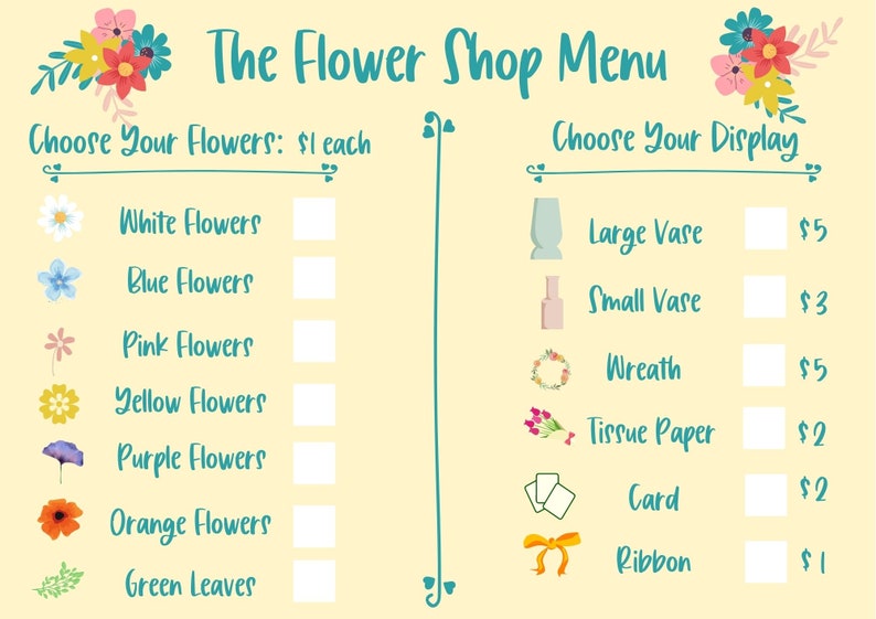 Flower Shop Play, Dramatic Play, Flower Market, Florist Pretend Play ...