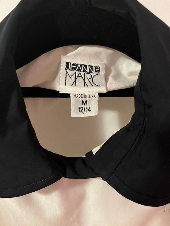 Rare Vintage Jeanne Marc Black and White Set - Pant a… - Gem