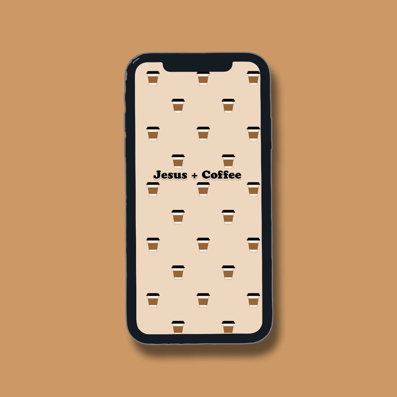 Jesus and Coffee iPhone Wallpaper | Fall Vibes Wallpaper - Etsy