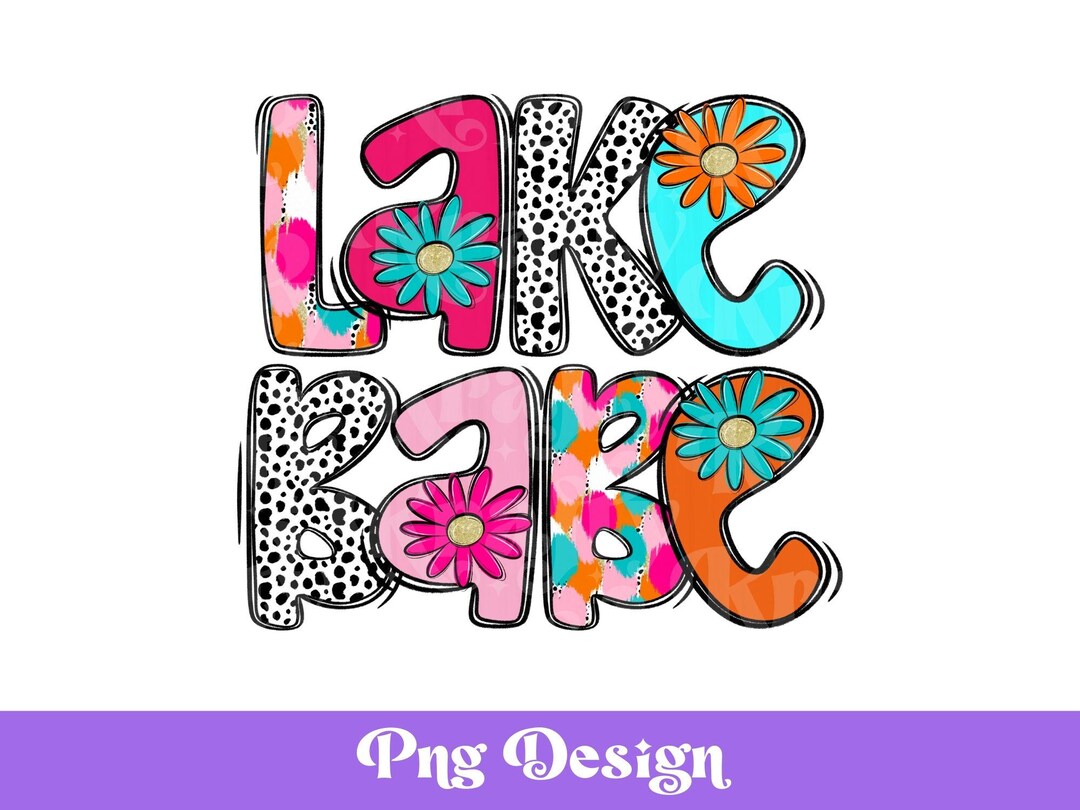 Preppy Lake Babe PNG Design, Girls Trip, Summer, Spring, Colorful ...