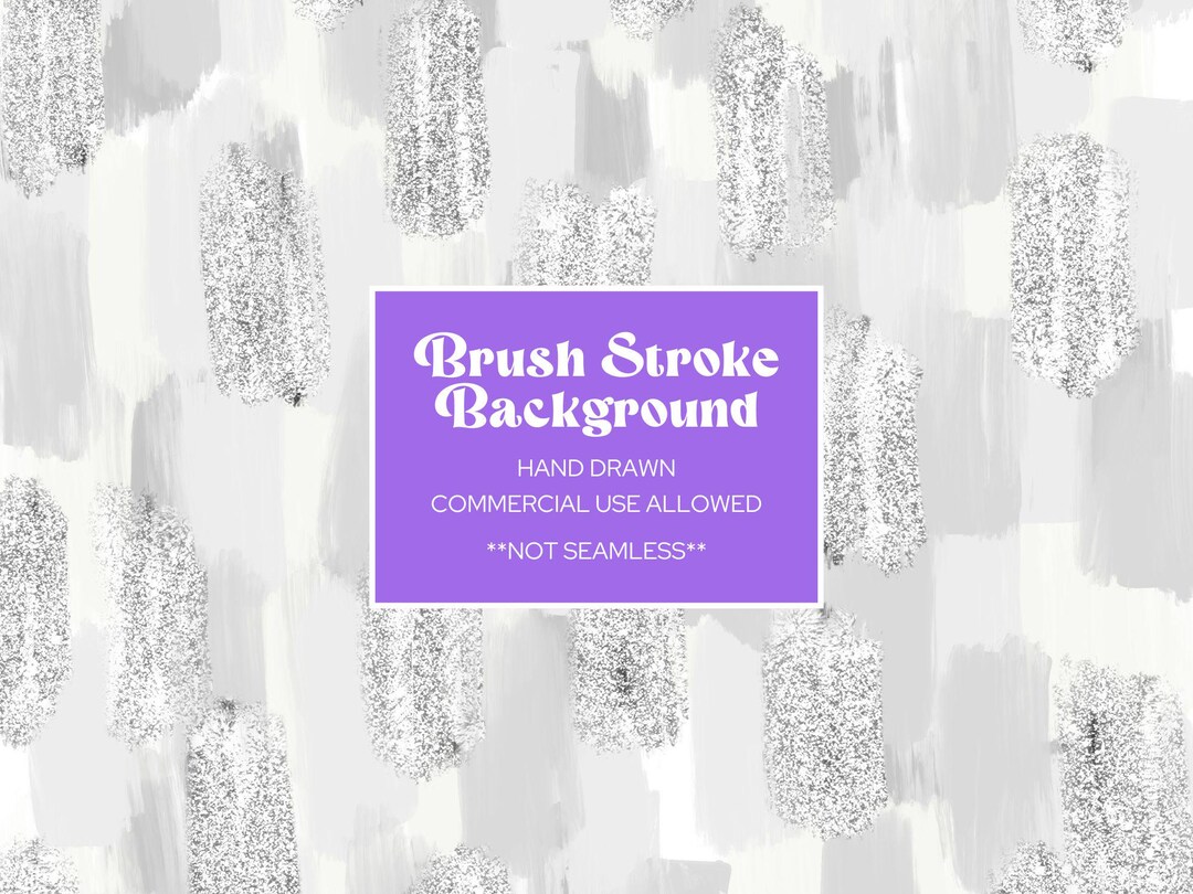 Silver Glitter Brush Stroke Background: Neutral Paint Texture (digital ...