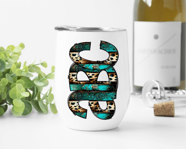 Western Distressed Doodle Alphabet Letters Southern Leopard - Etsy