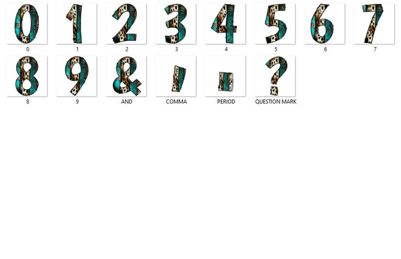 Western Distressed Doodle Alphabet Letters Southern Leopard - Etsy