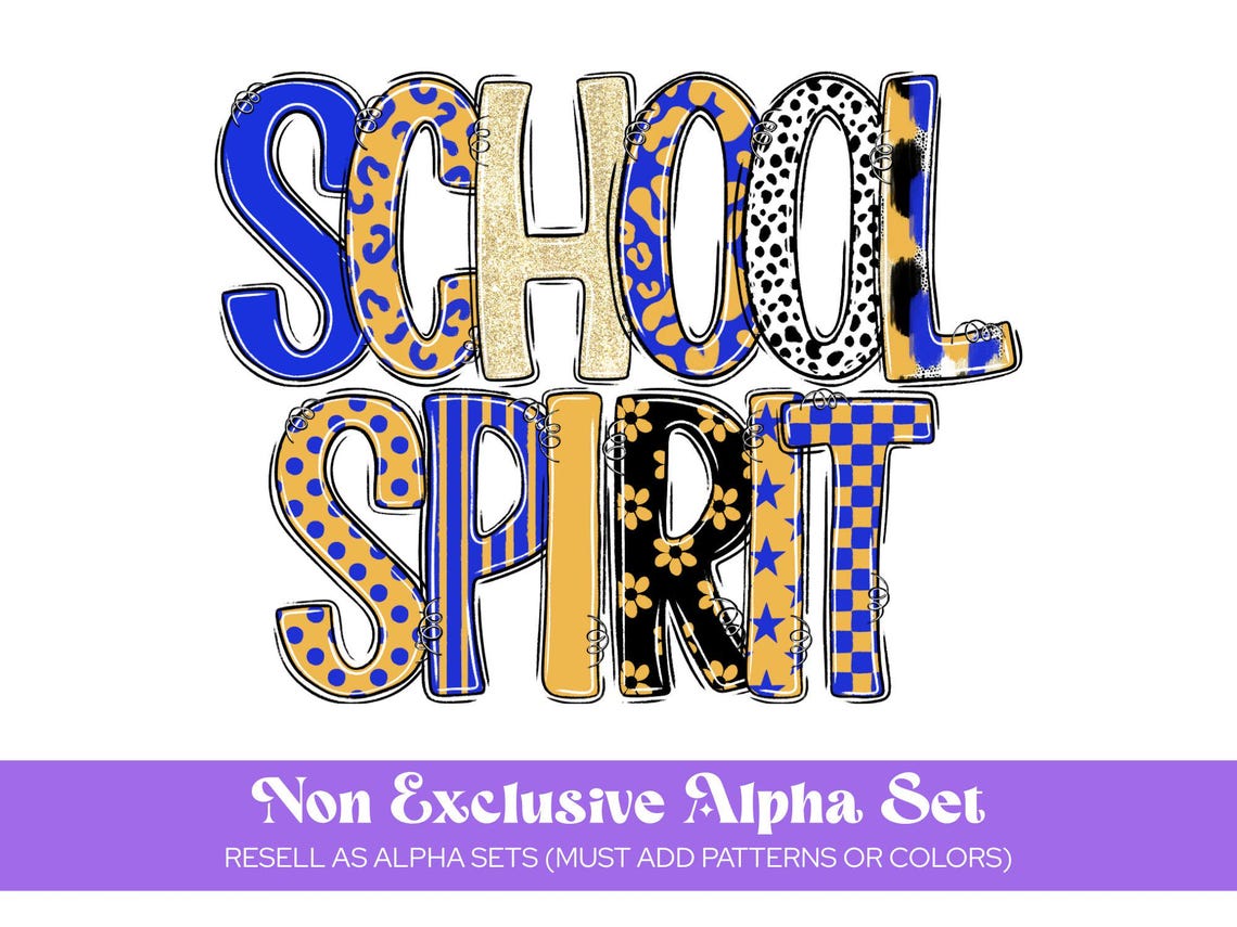 Hand Drawn Alphabet Sublimation Letters: Canva Frame, Commercial Use - Etsy