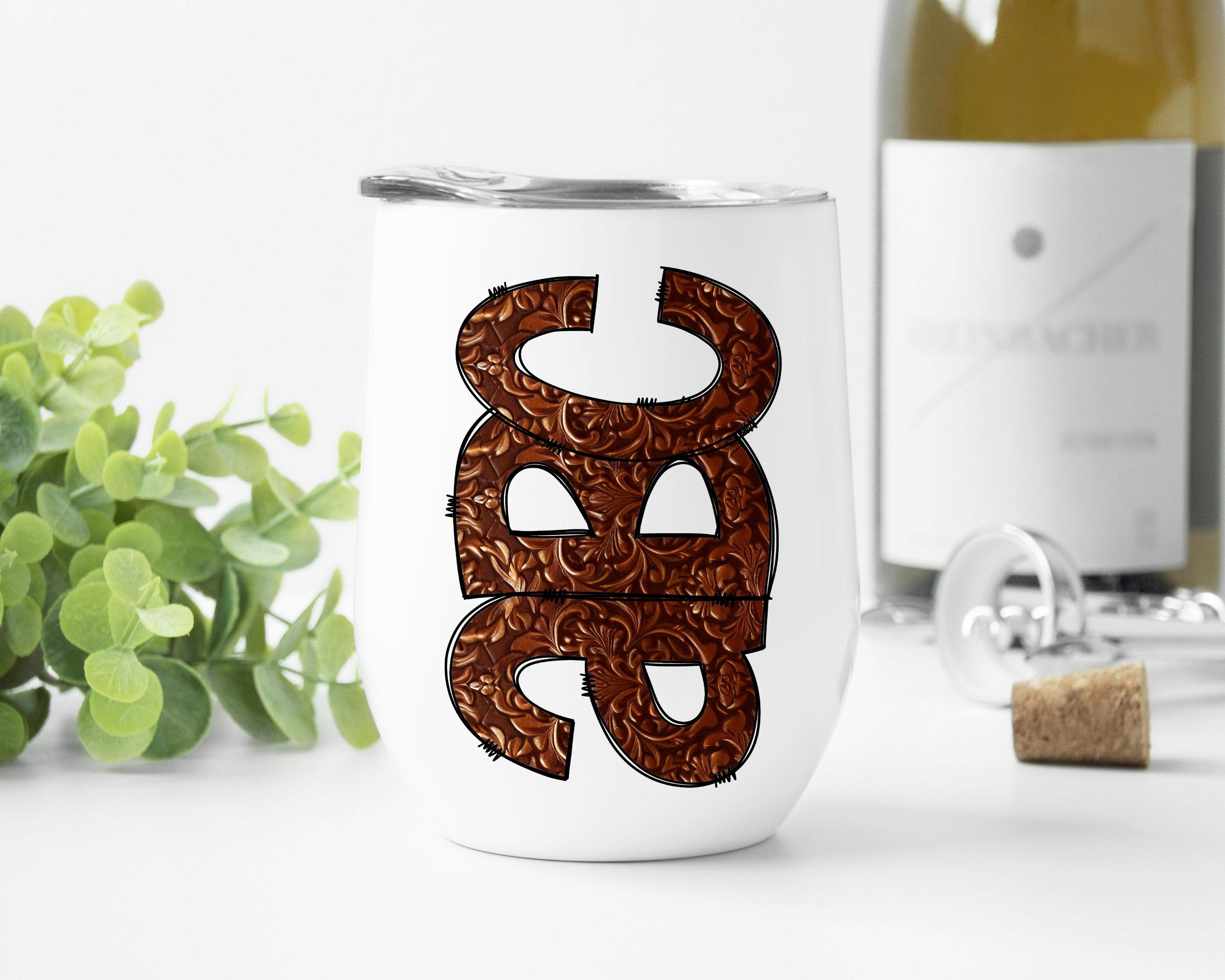 Tooled Leather Letters, Western Doodle Alphabet Clipart, Sublimation ...