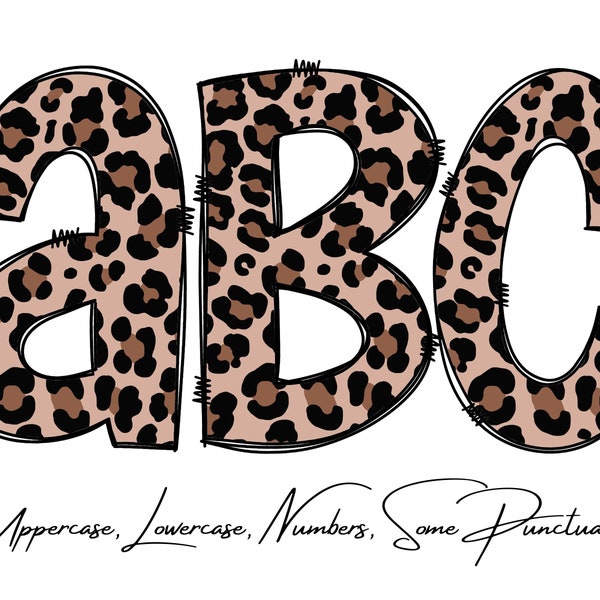 Cheetah Letters Svg - Etsy