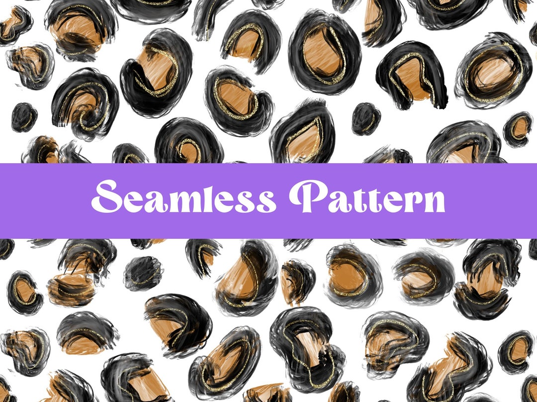 Hand Drawn Cheetah Seamless Pattern, Sublimation Pattern, Animal Print ...
