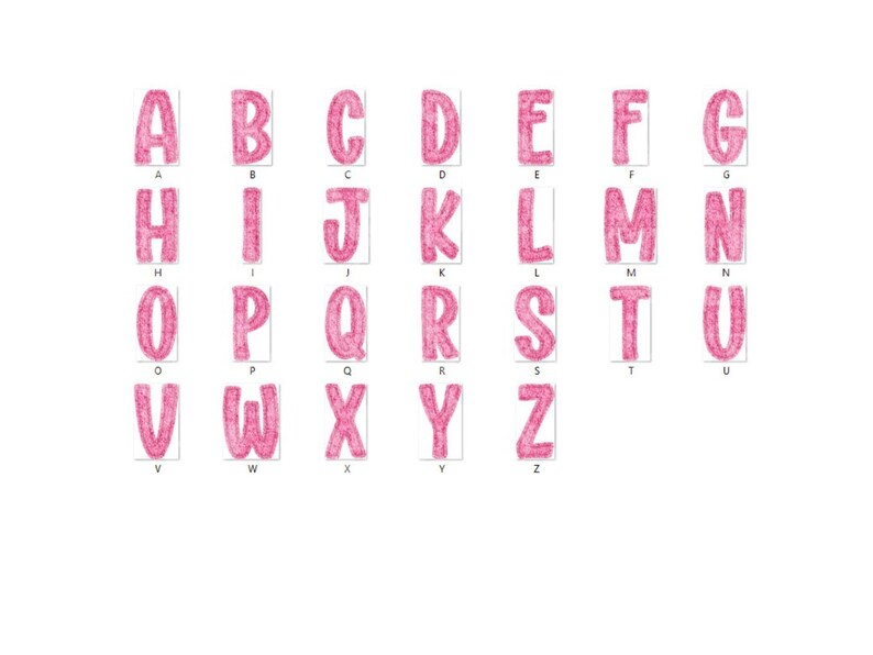 Christmas Alphabet PNG Bundle, Faux Yarn Alpha, Clipart, Hand Drawn ...