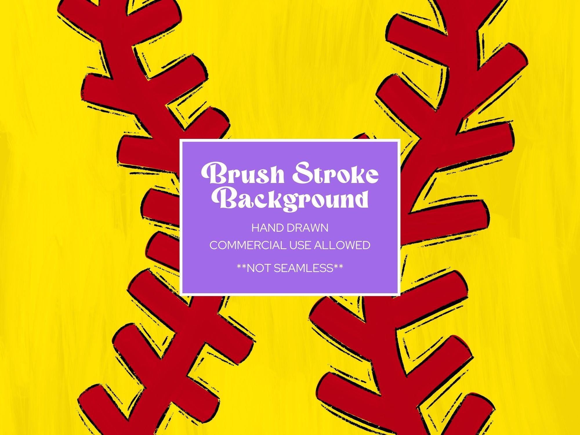 Hand Drawn Softball Digital Paper Background, Sublimation, Instant ...