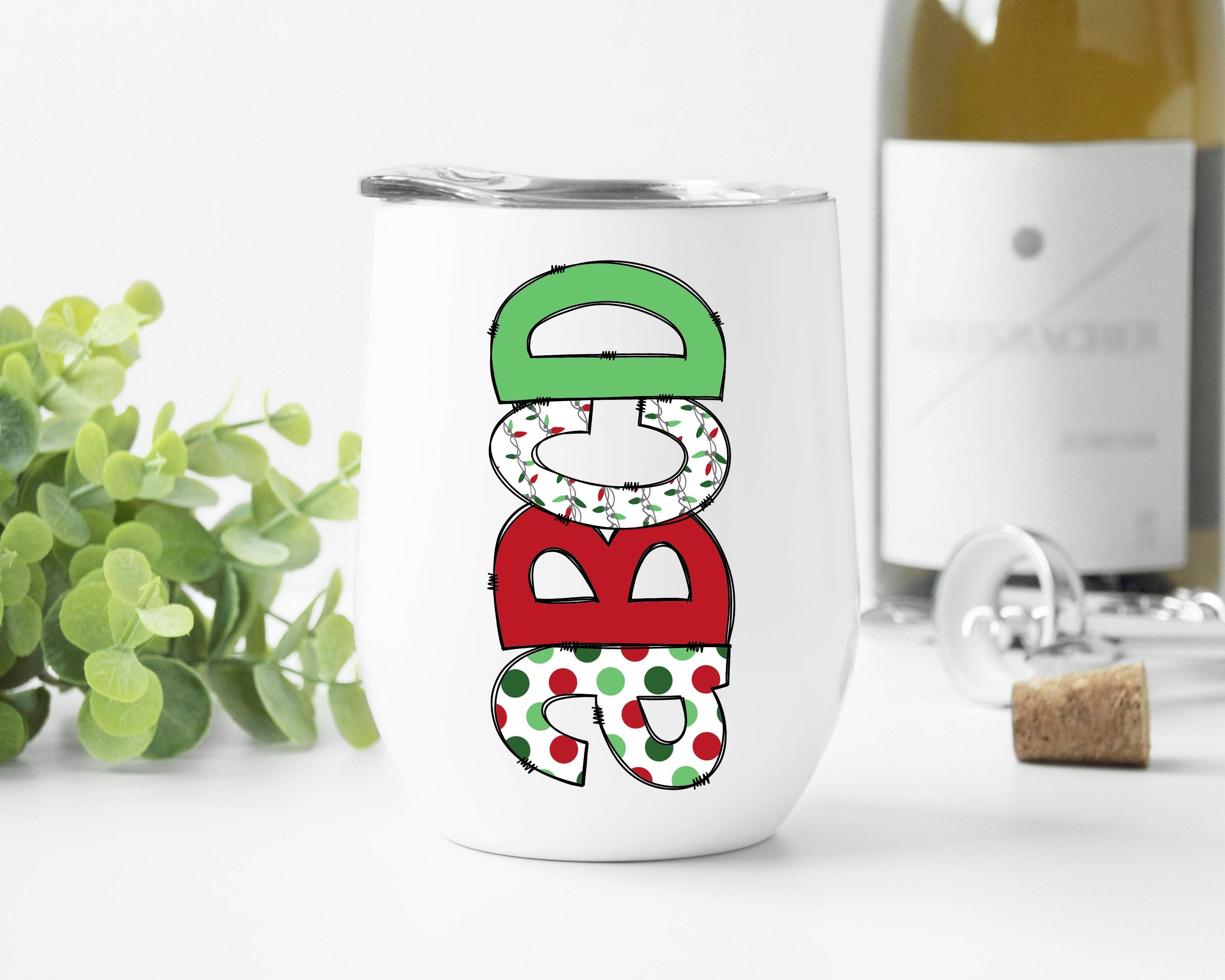 Christmas Doodle Alphabet Clipart Polka Dot Pattern Winter - Etsy