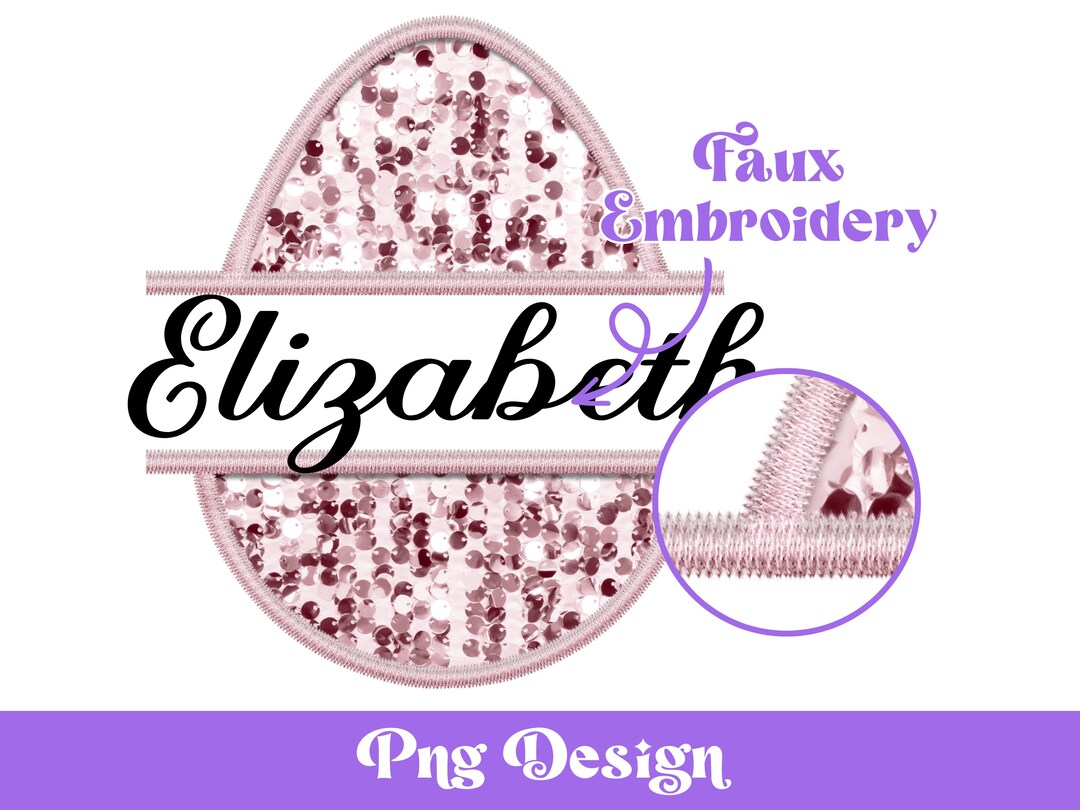 Faux Embroidery Easter Egg Monogram Png, Sublimation Designs, Happy ...