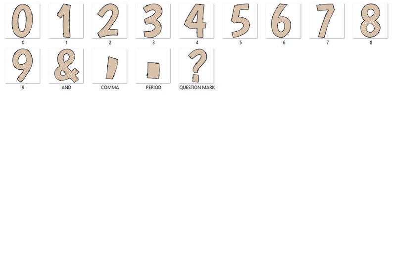 Tan Doodle Alphabet Clipart, Sublimation Letter Set, Commercial Use ...