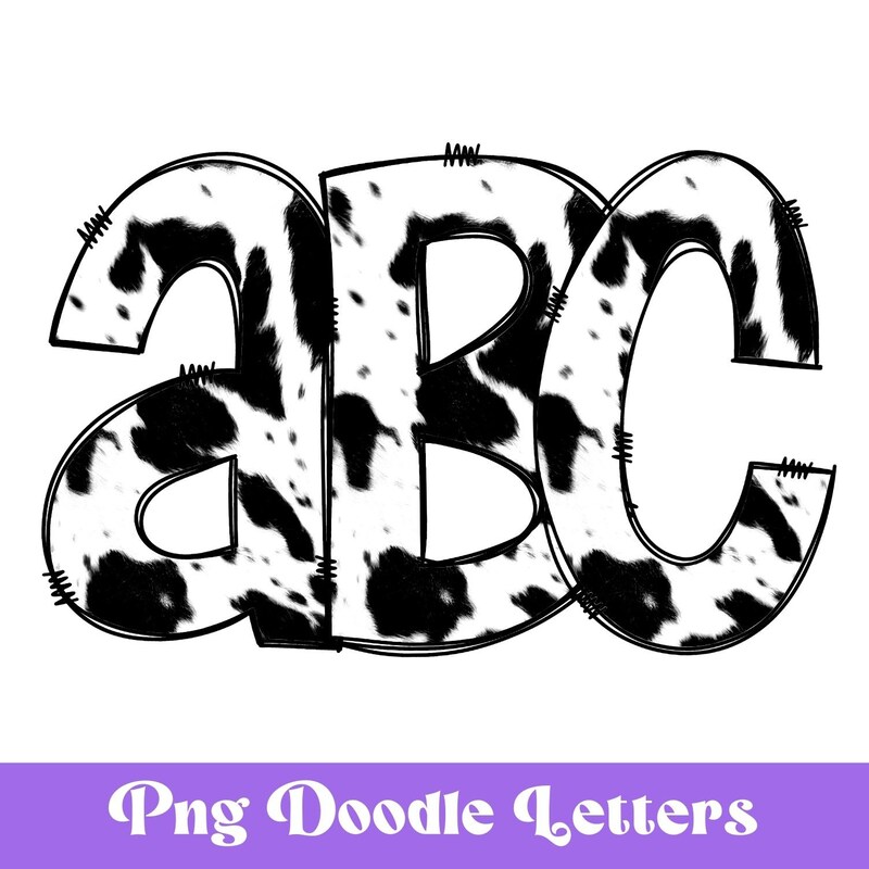 Cow Print Font - Etsy