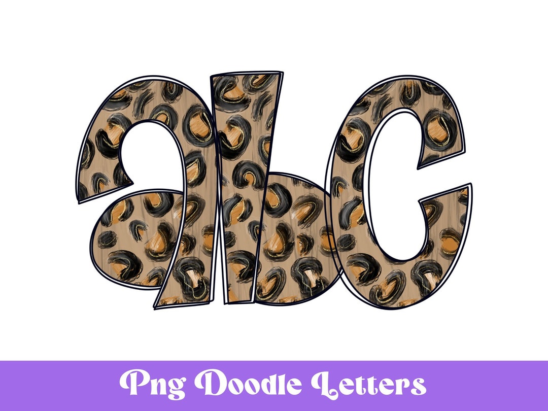 Cheetah Doodle Alphabet Letters, PNG, Commercial Use, Animal Pattern ...
