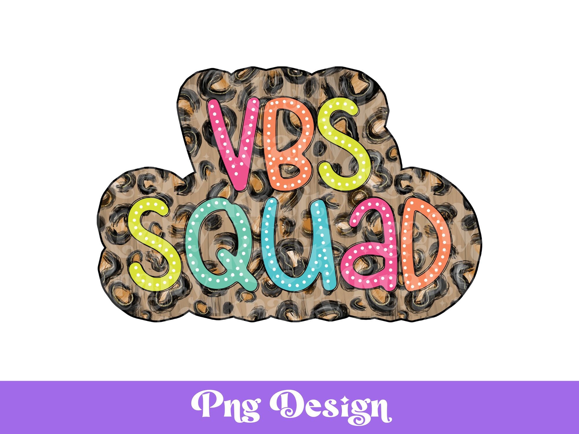 VBS Squad Cheetah Dots Png, Vacation Bible School, Sublimation Designs ...