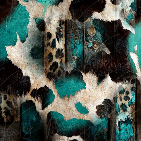 Blue Leopard Print Digital Paper - Etsy