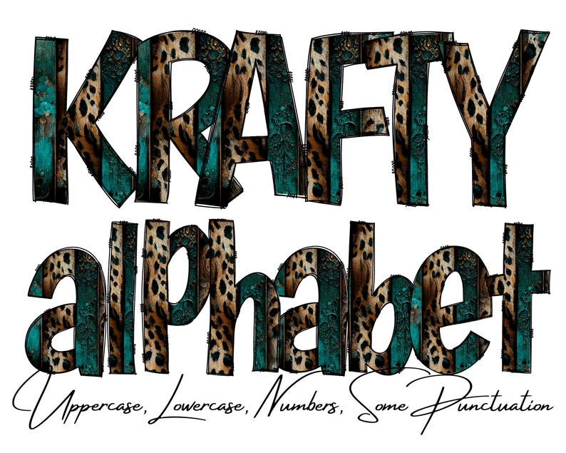 Western Distressed Doodle Alphabet Letters Southern Instant - Etsy