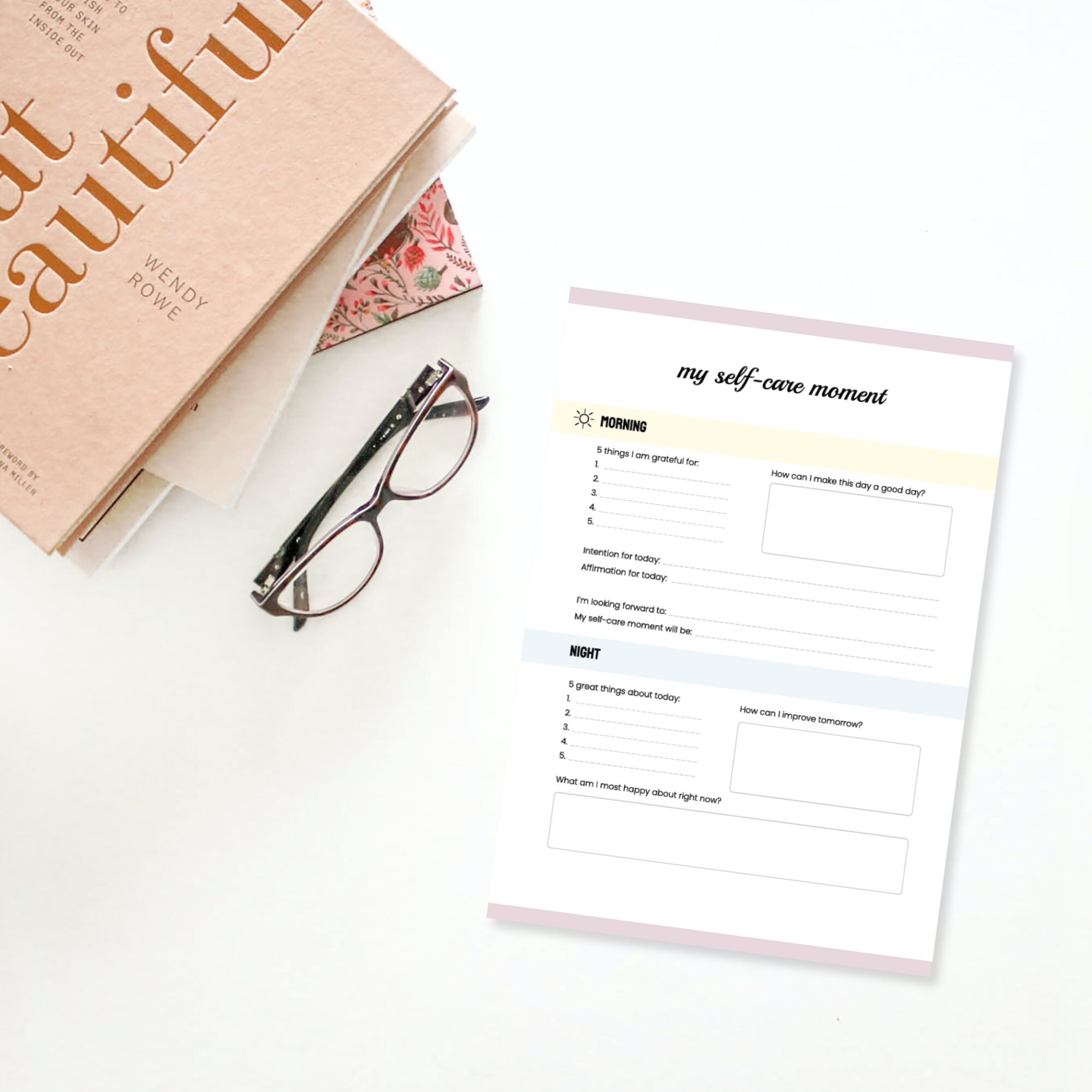 Daily Gratitude and Reflection Printable, Daily Check-in, Gratitude ...