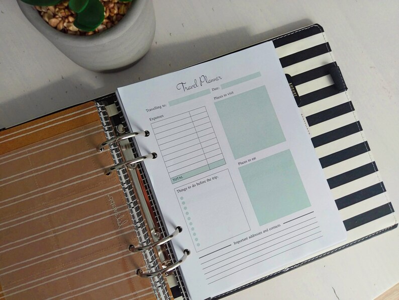 Travel Planner Kit Printable Trip Planner Packing Checklist - Etsy