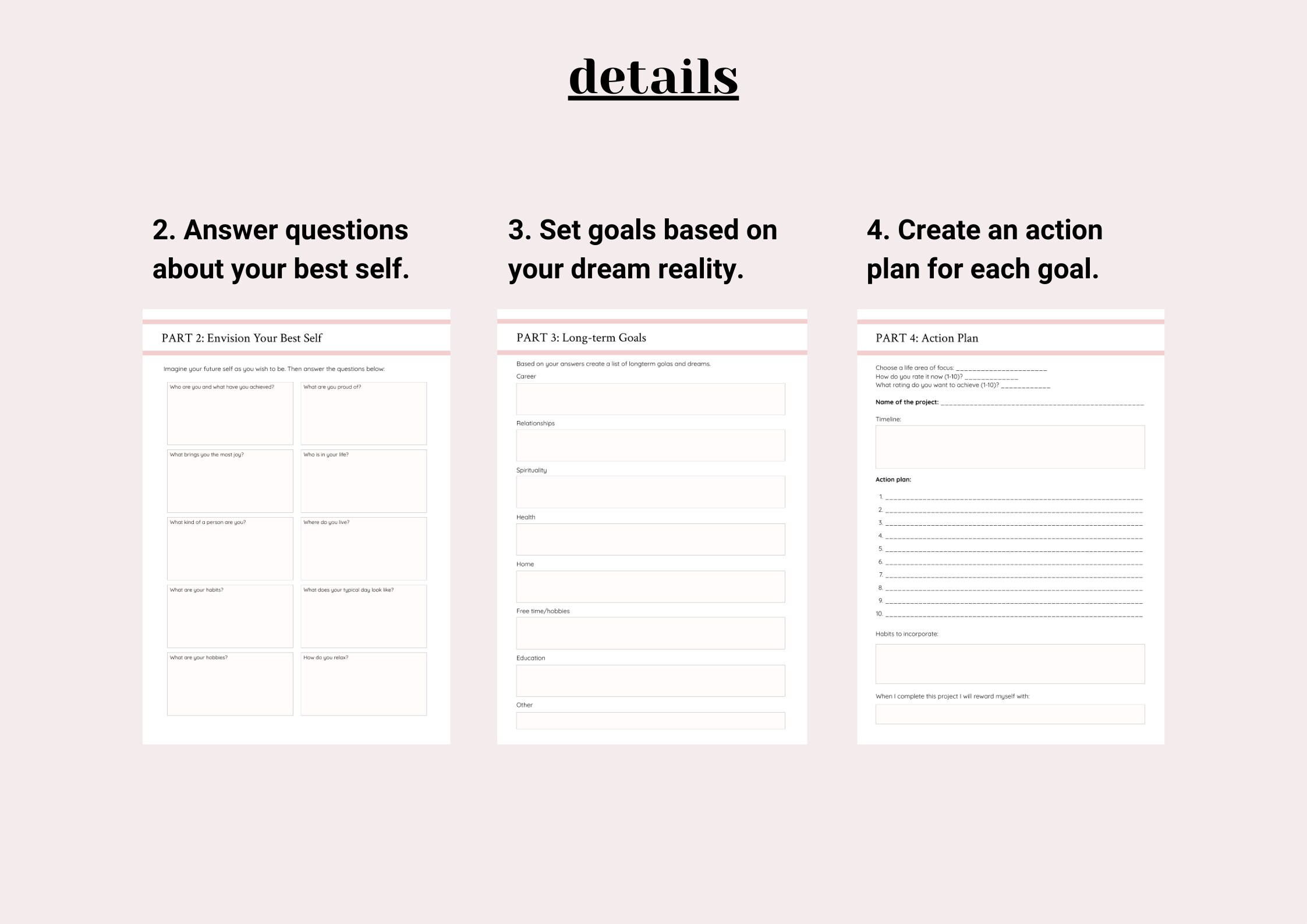 Personal Development & Dream Life Planner A4 PDF - Etsy