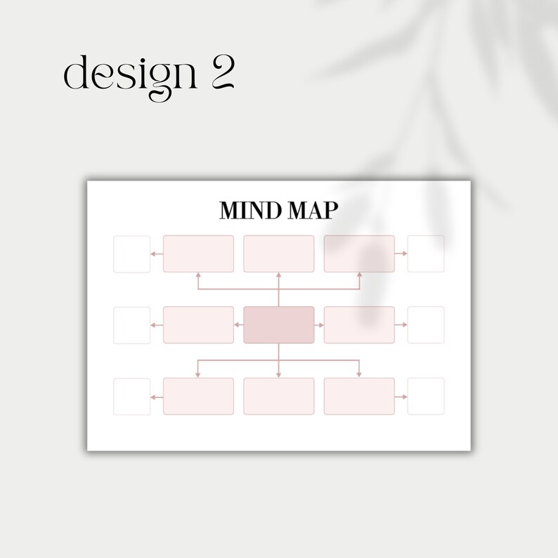 4 Mind Map Template, Printable Planners, Idea Boards, Template for ...