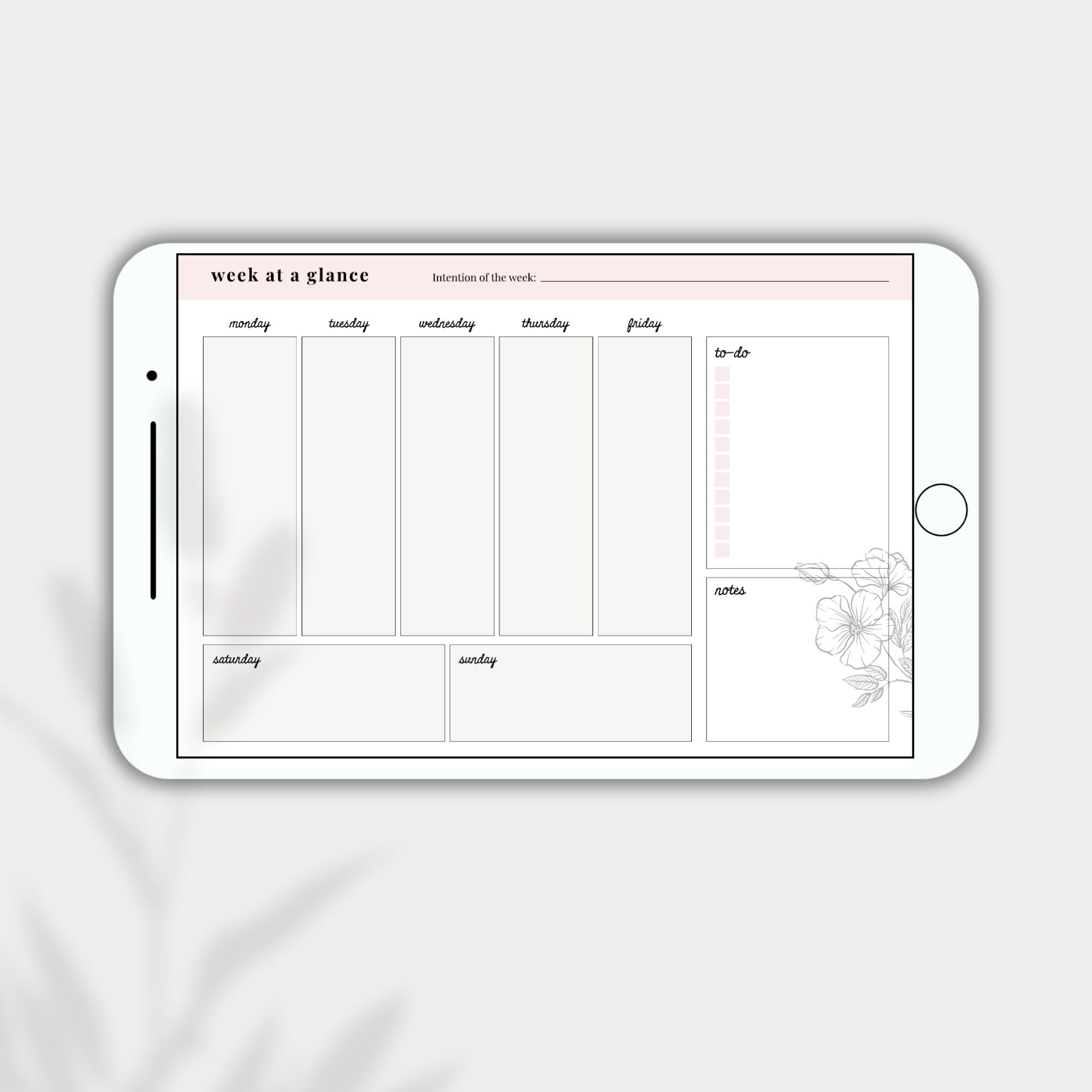 A4 Weekly Planner, Printable Week at a Glance, Weekly Organizer | PDF ...