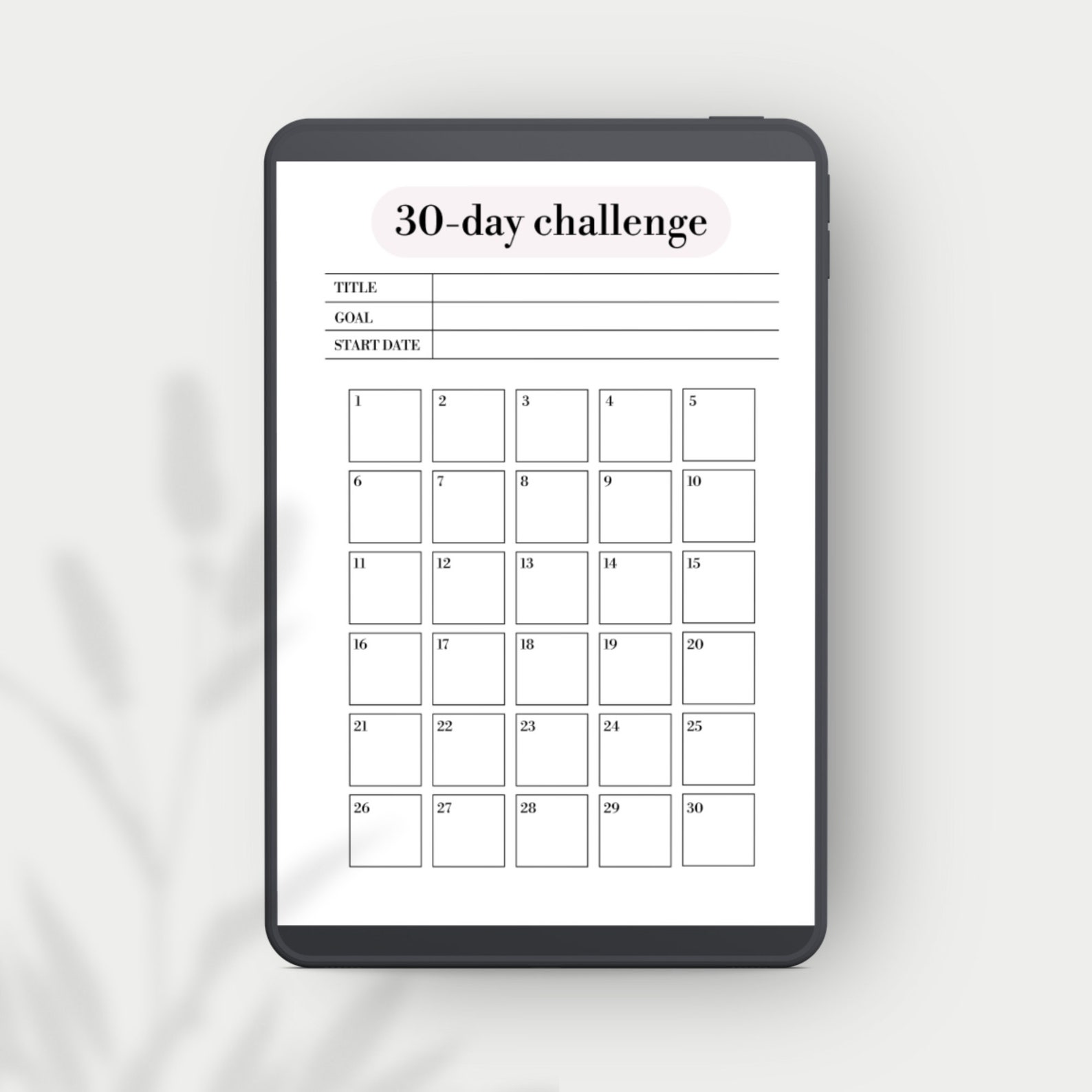 30-day Challenge Template, Printable Planner A4, A5, Letter PDF - Etsy