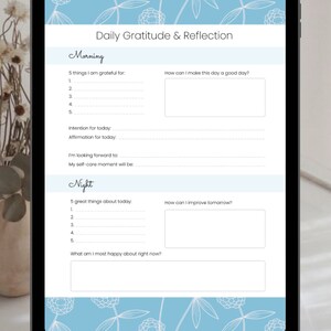 Daily Gratitude and Reflection Printable Daily Check-in - Etsy