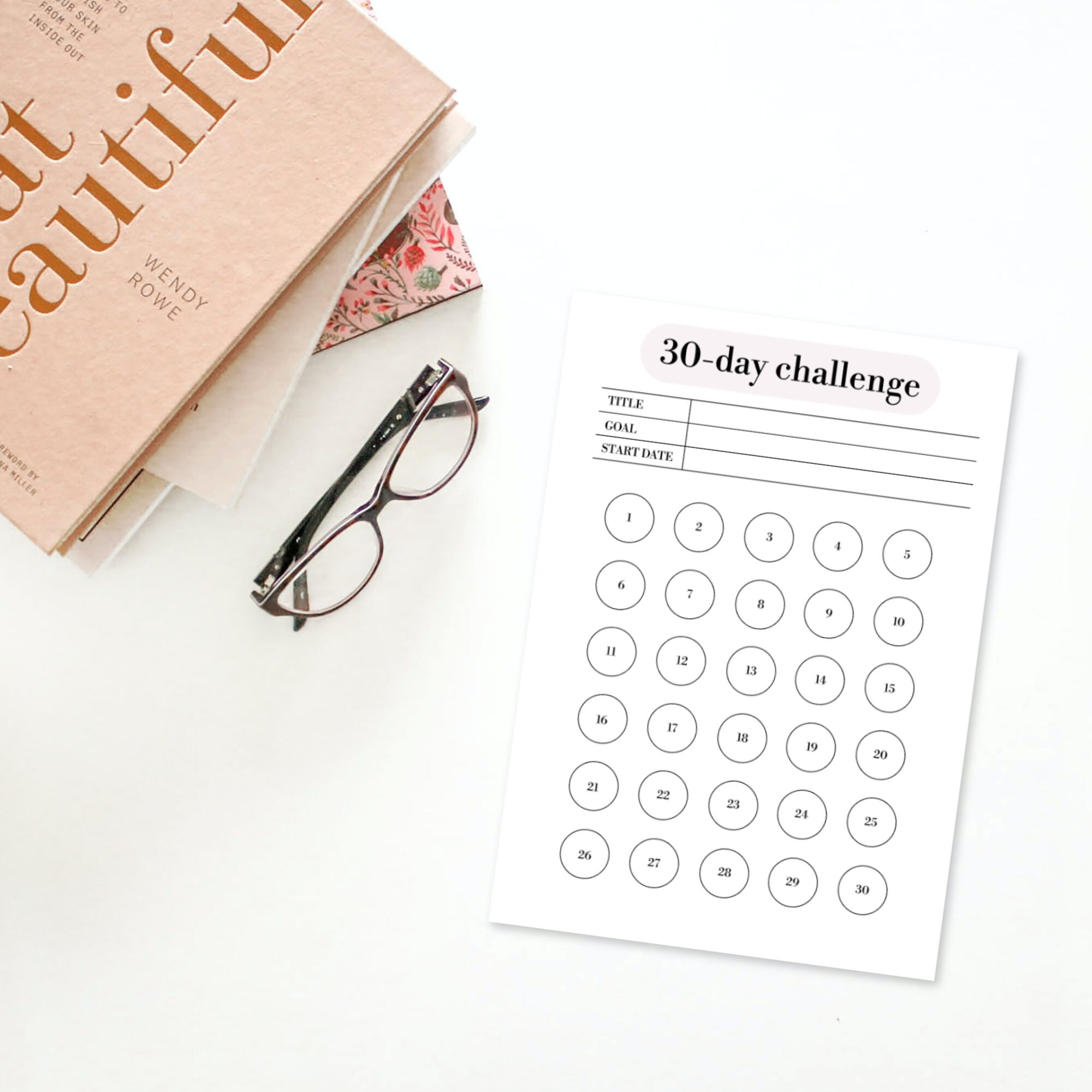 30-day Challenge Template, Printable Planner A4, A5, Letter PDF - Etsy