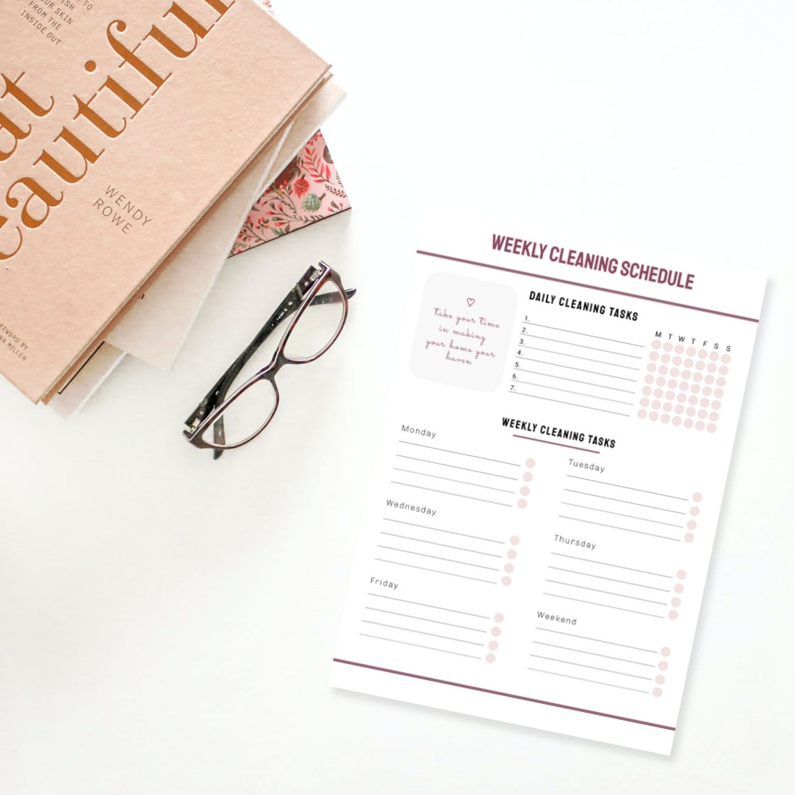 Printable Cleaning Schedule, Deep Cleaning Planner, Tidy up Checklist ...