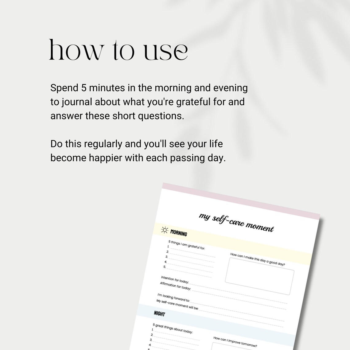 Daily Gratitude and Reflection Printable, Daily Check-in, Gratitude ...