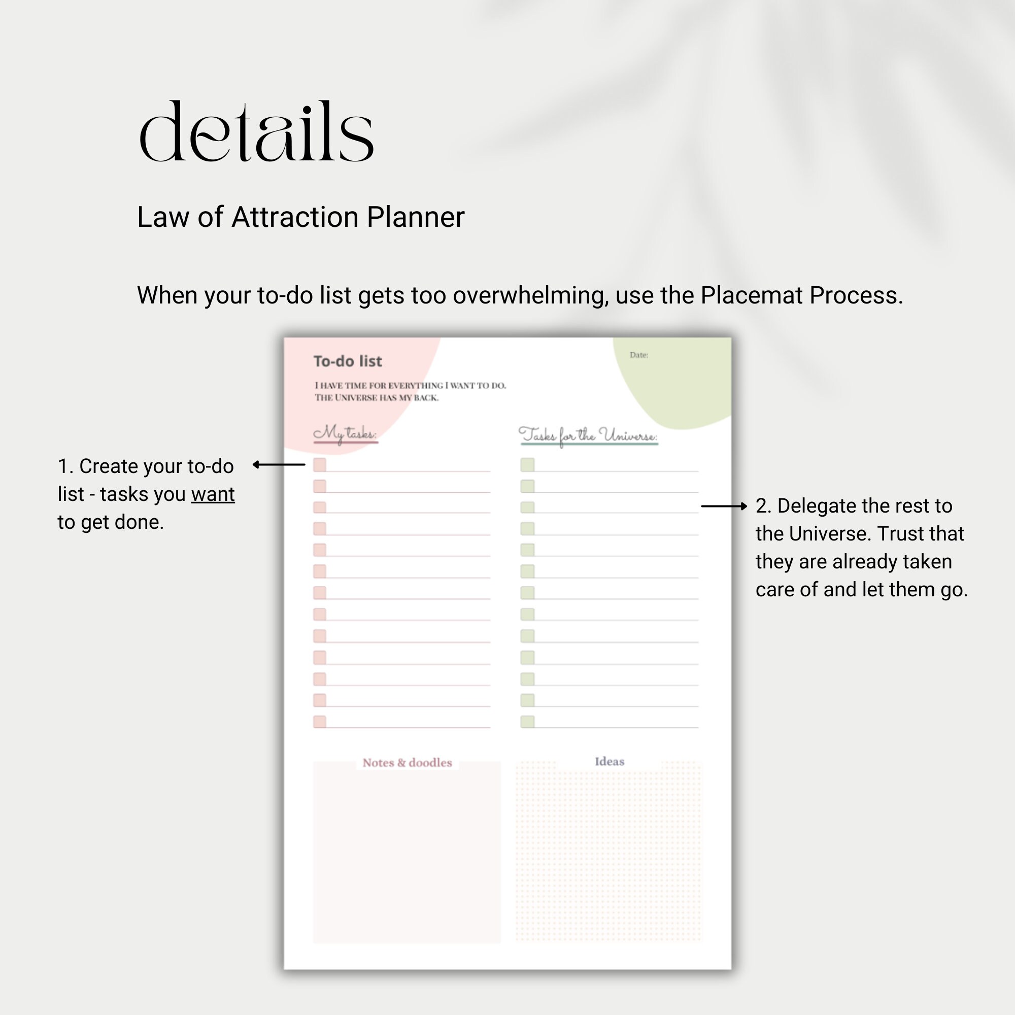 The Placemat Process, Law of Attraction Planner, Abraham Hicks ...