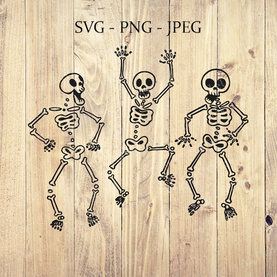 sublimation and silhouette SILLY SKELETONS skeleton svg halloween cut ...