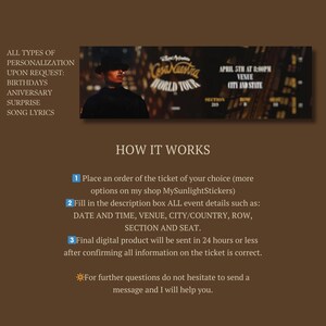 Rauw Alejandro DIGITAL Custom Ticket Cosa Nuestra Tour 2025 Concert ...