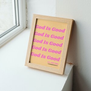 God is Good Wall Art Printable Instant Download Christian Home Decor ...