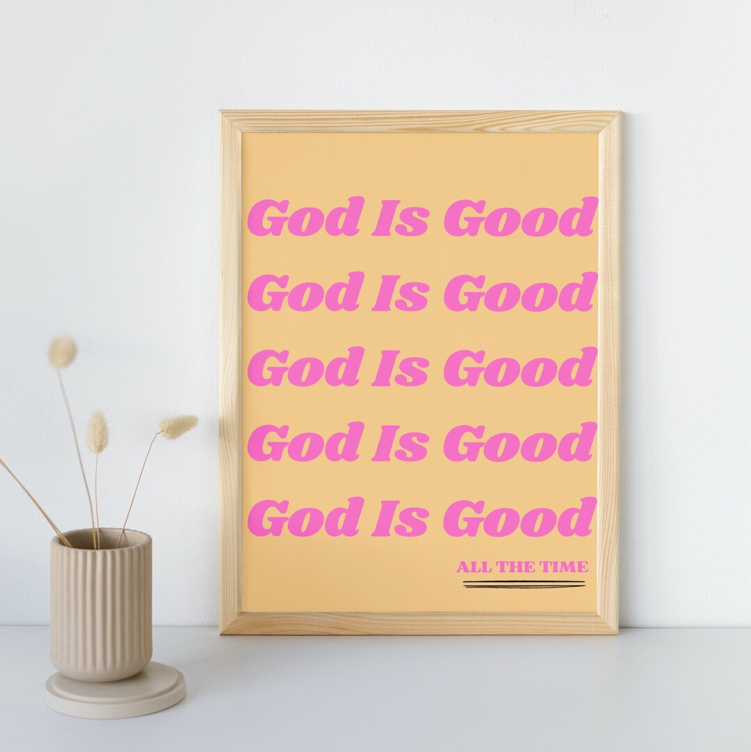 God is Good Wall Art Printable Instant Download Christian Home Decor ...