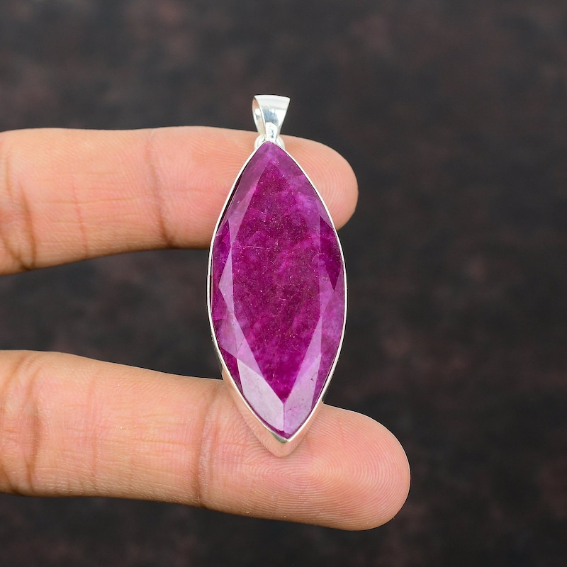 Ruby Pendant - Etsy