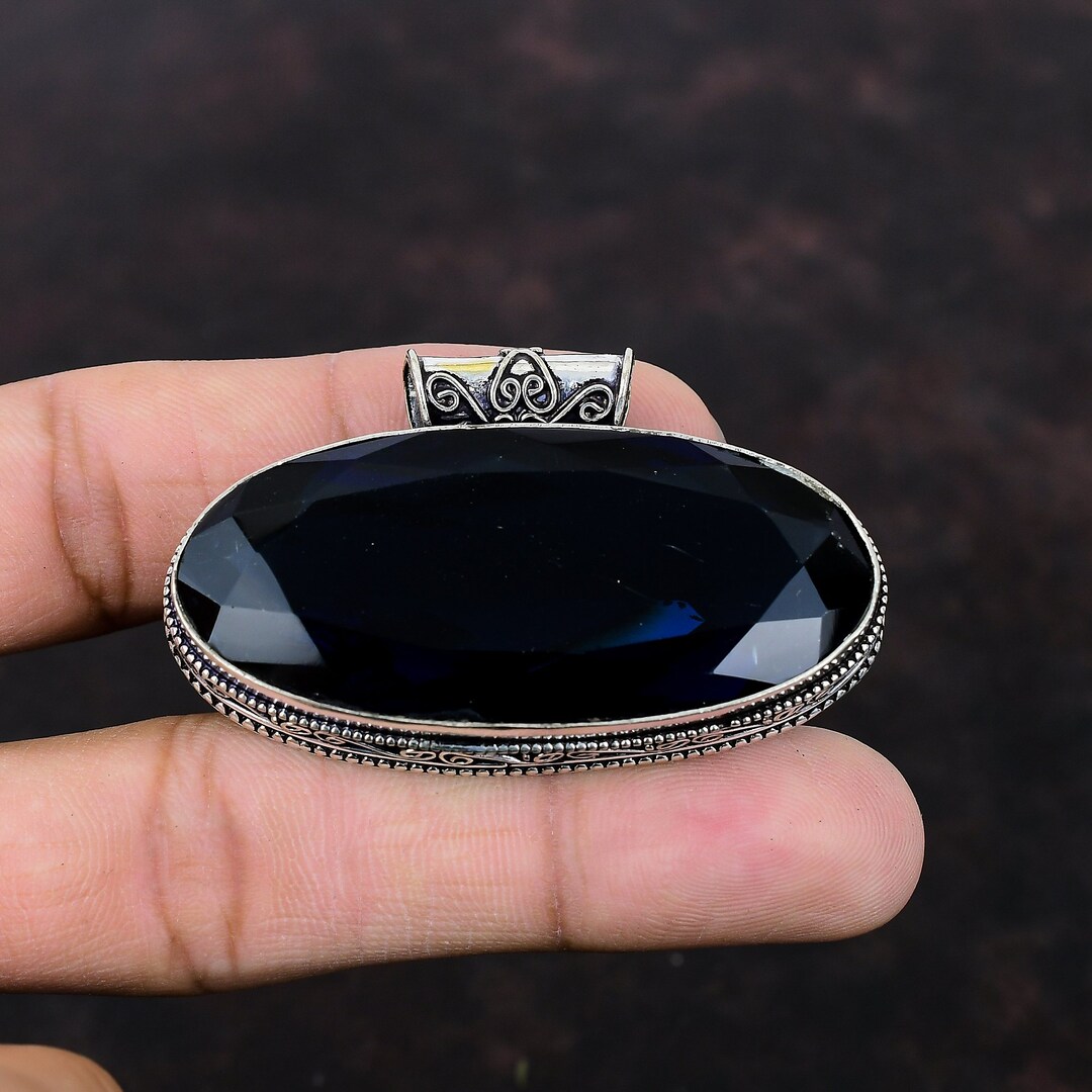 Faceted Iolite Pendant: Handmade 925 Sterling Silver Gemstone Jewelry ...