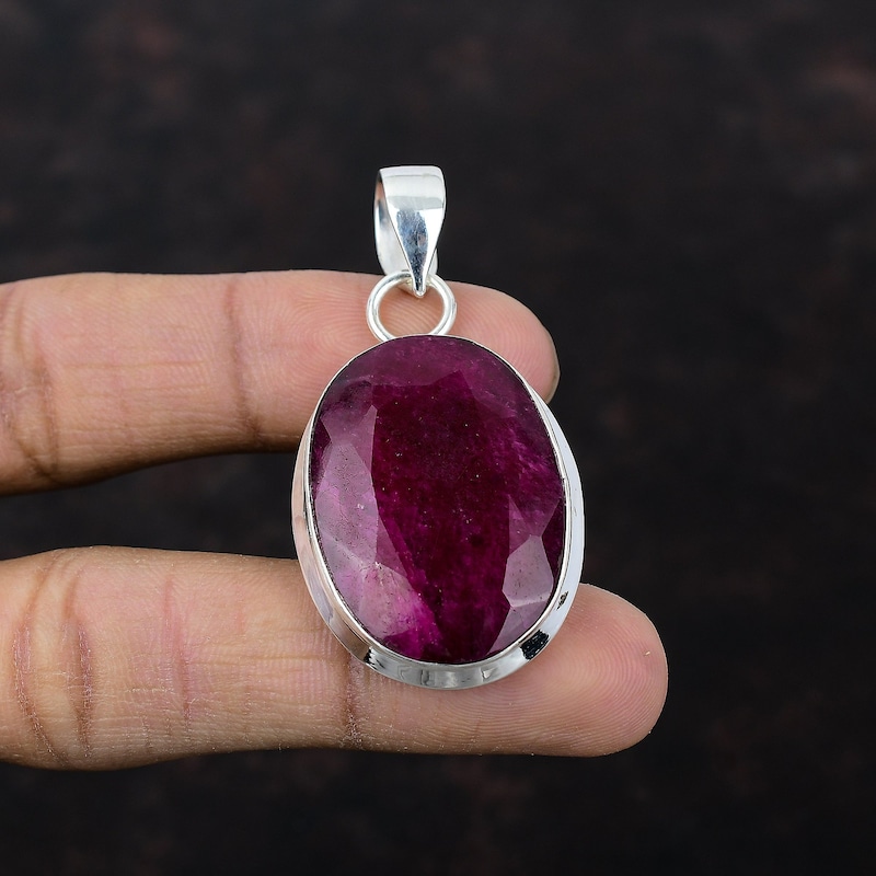 Ruby Pendant - Etsy