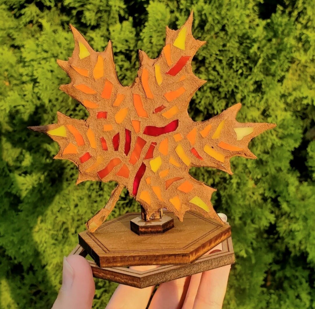 Thanksgiving Fall Leaf Mosaic - Etsy