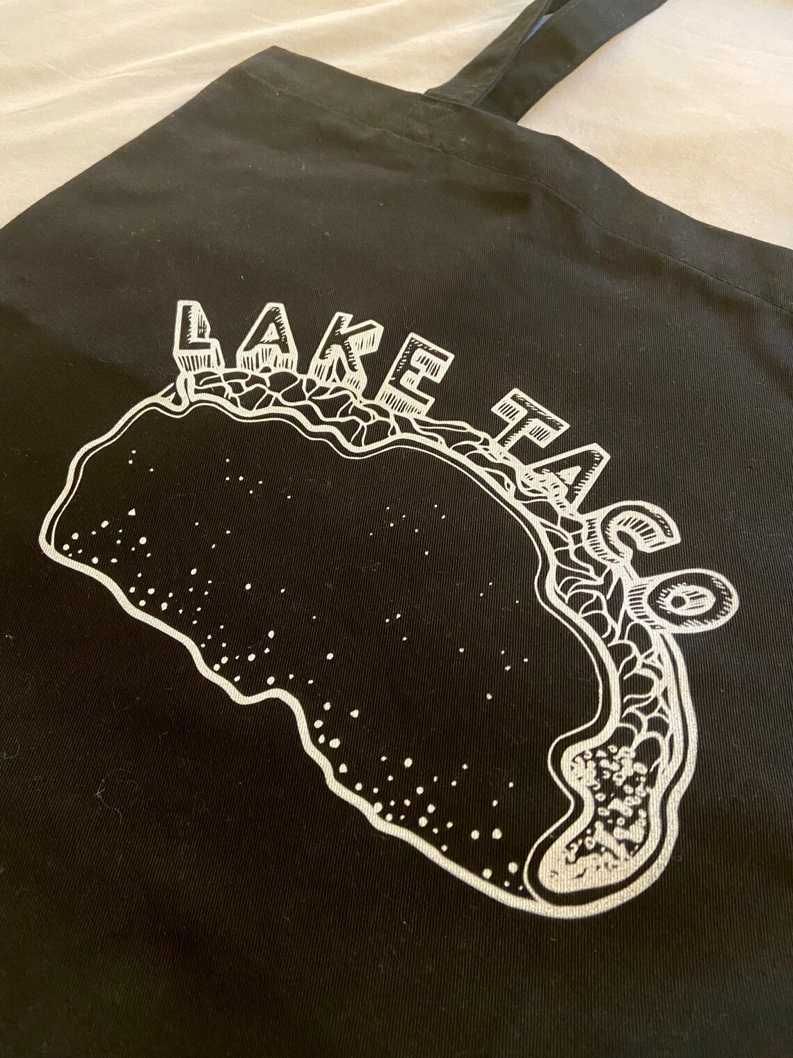 Lake Taco Tote Bag Lake Tahoe Certified Organic Eco-friendly - Etsy