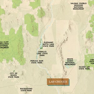 New Mexico Public Lands Map Poster | National Parks National Forests ...