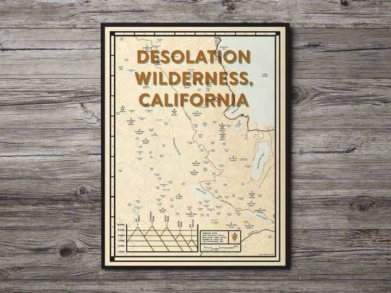 Desolation Wilderness Map Poster Lake Tahoe Basin - Etsy