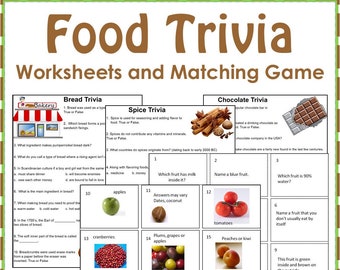 Food Group Worksheets - Etsy