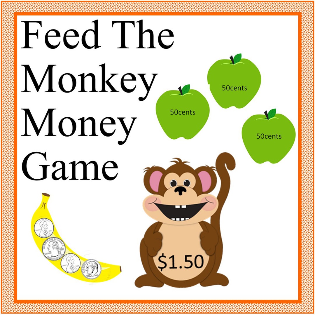 Feed the Monkey Money Game – Printable Coin Counting & Value Matching ...