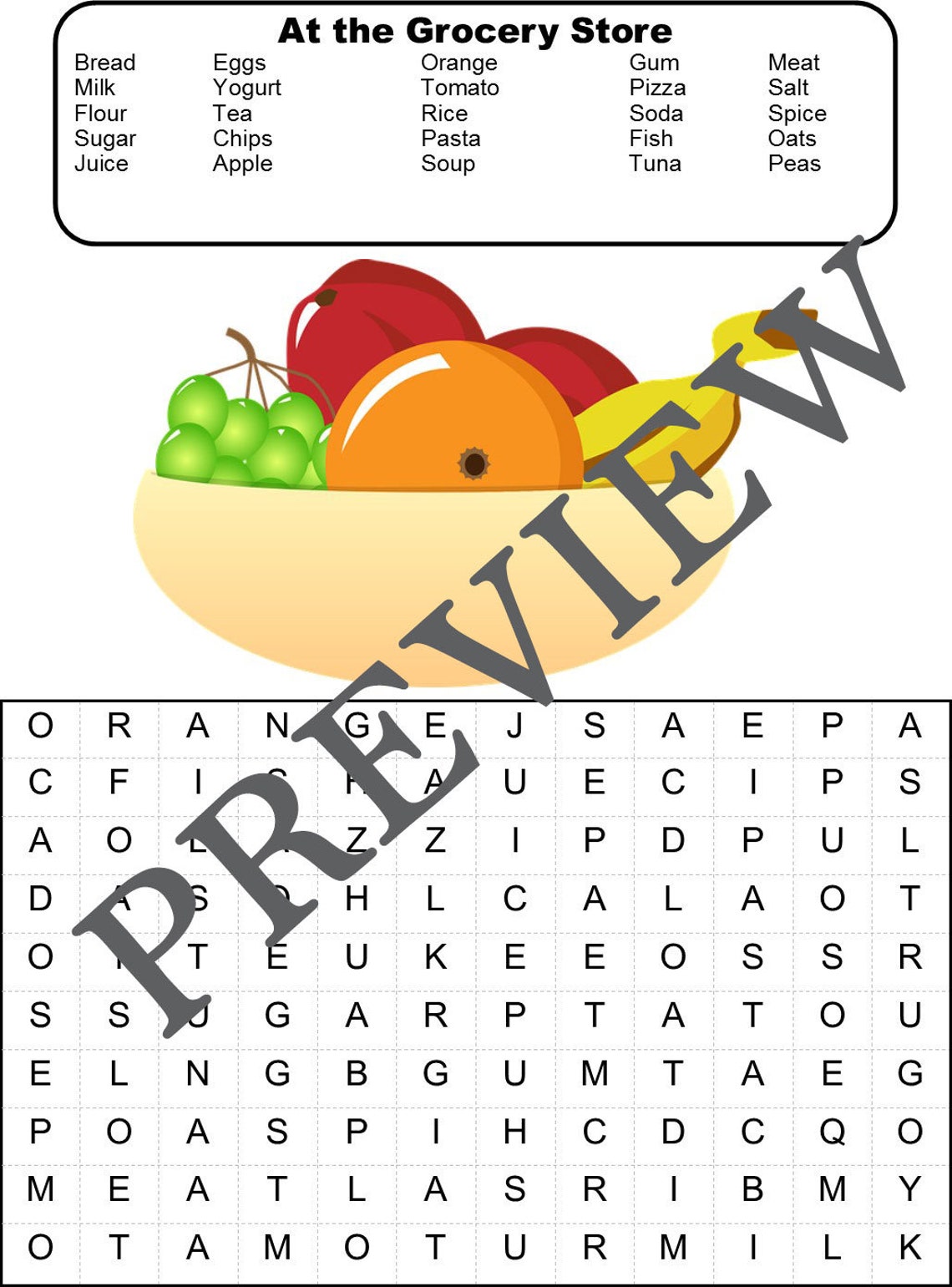Food Word Searches and Cooking Theme Word Searches - Etsy UK