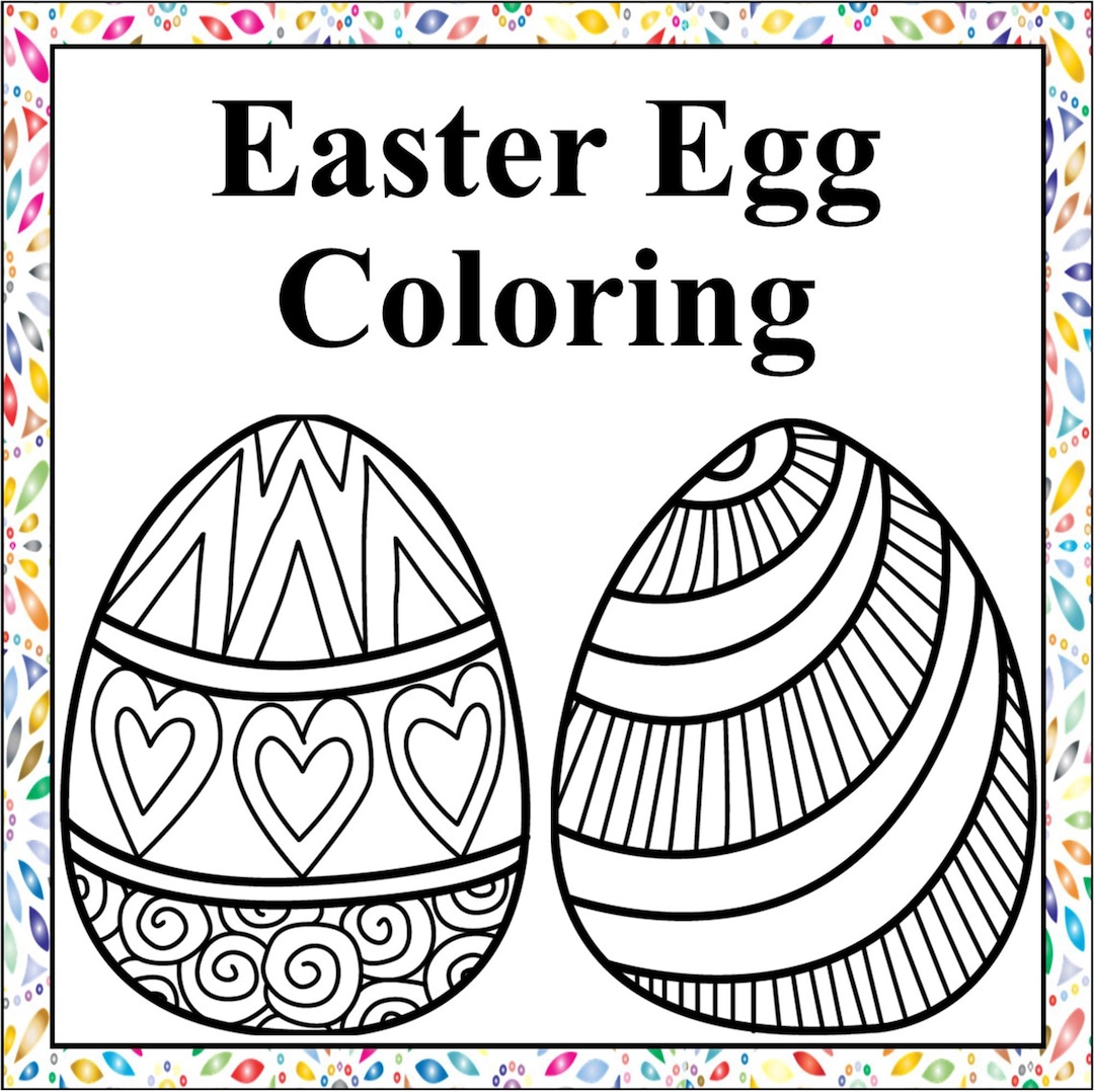 Easter Eggs Mandala Style Coloring Pages- 50 Detailed Easter Egg ...