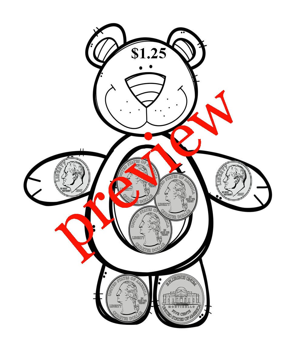 Build a Bear Money Game Printable Money Math Games - Etsy